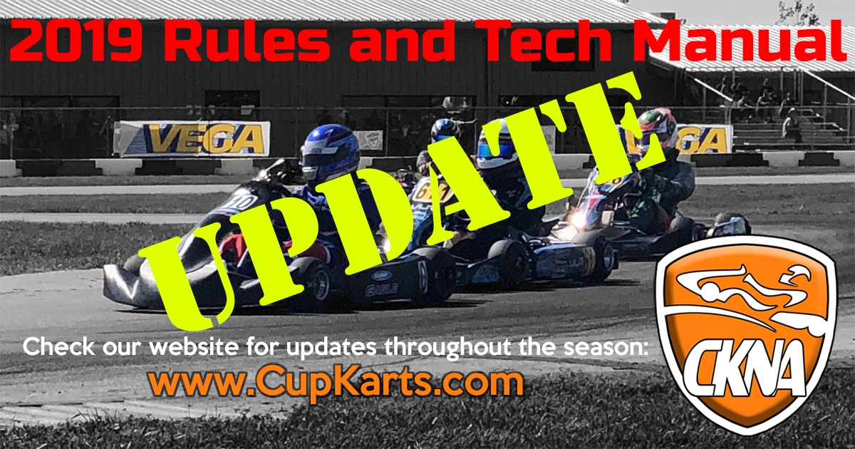 Rules update rev19.1 now available - Cup Karts North America